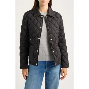 Bernardo Quilted Liner Jacket Black