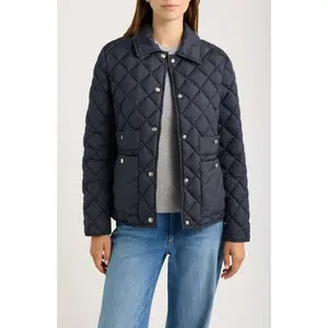 Bernardo Quilted Liner Jacket - Navy