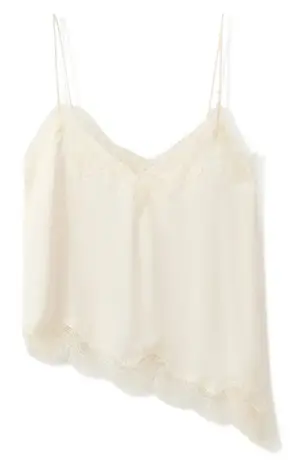 Mango Asymmetrical Lace Lingerie Top