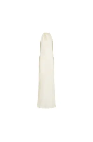 Brunello Cucinelli Silk Satin Halterneck Dress