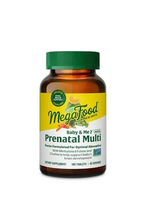 MEGAFOOD Baby & Me 2 Prenatal Multivitamin For With Choline & Methyl Folate, Vegetarian - None