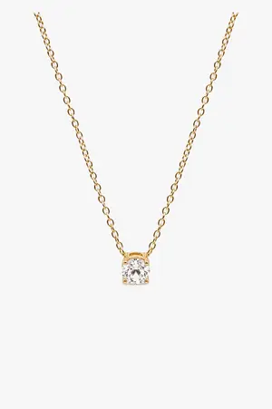 MEIDEYA Dainty Solitaire Necklace - Gold