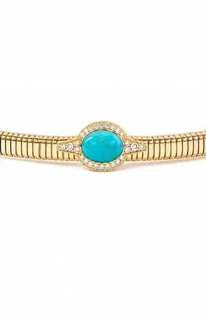 NATIVE GEM Milano Tubogas Necklace - Turquoise
