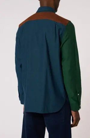 Paul Smith Regular Fit Colorblock Cotton Shirt