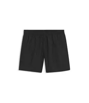 Hugo Swim Shorts With All-over Stacked Logos - Black