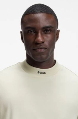 BOSS Stretch-cotton T-shirt - Light Beige