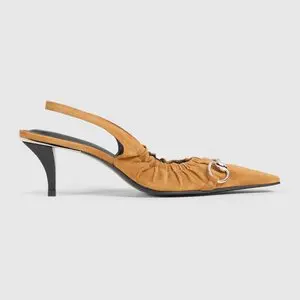 Gucci Vittoria Slingback With Elastic Suede