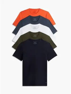 Tommy Hilfiger Cotton Classics Crewneck Undershirt 5-pack - Meadow