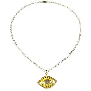 LEXI JEWELRY Golden Radiant Evil Eye Necklace