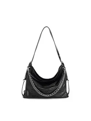 ORANGE CUBE Metropolitan Chain Hobo Carbon - Black
