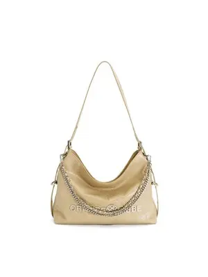 ORANGE CUBE Metropolitan Chain Hobo Beige - Brown