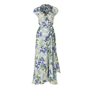 SACHA DRAKE Mariette Wrap Dress In Iris