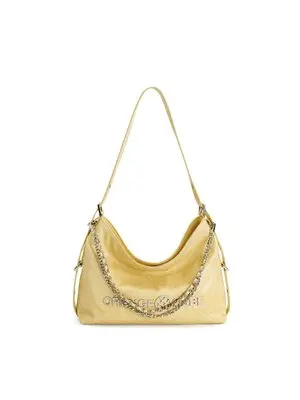 ORANGE CUBE Metropolitan Chain Hobo Cream - Yellow