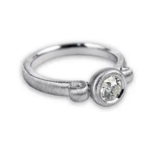 ADRIAN ASHLEY Old European-cut Diamond Ring - Silver