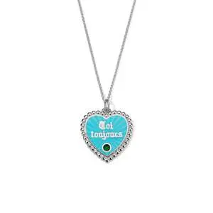 DÉCLARER Toi Toujours Necklace Blue Enamel, Sterling - Silver