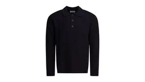 NN.07 Harald Wool Polo Shirt Sweater - Blue