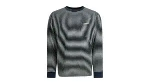 BEAMS Striped Crewneck Sweat-shirt T-shirt
