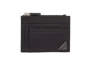 Prada Saffiano Leather Zip Card Holder