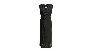 MAISON MARGIELA Draped Silk Midi Dress