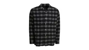 BEAMS Satin Plaid Check Shirt
