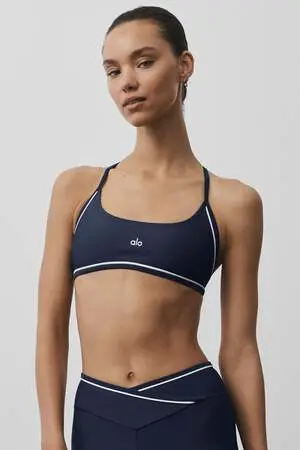 Alo Yoga Airlift Trifecta Bra - Navy/white