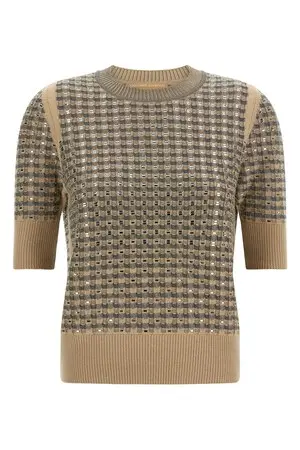 Ermanno Scervino Check Knit With Crystals