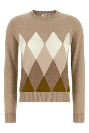 BALLANTYNE Classic Diamond' Diamond-shaped Sweater - Beige