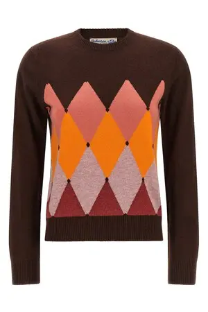 BALLANTYNE Crewneck Sweater With Diamond Intarsia