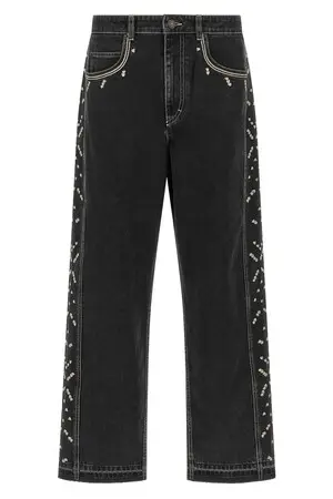 MARANT Jorian Embroidered Straight Leg Jeans