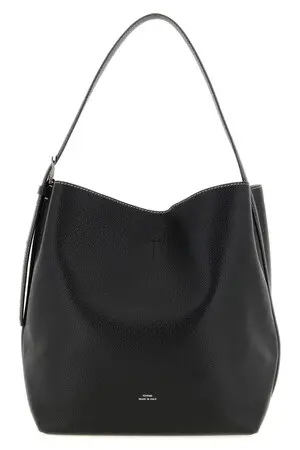 TOTEME Medium Belted Grained Leather Shoulder Bag