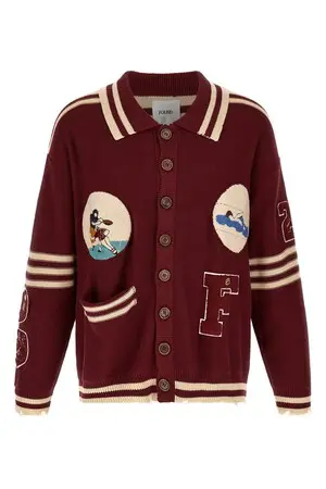 FOUND Fin Varsity Collared Cardigan