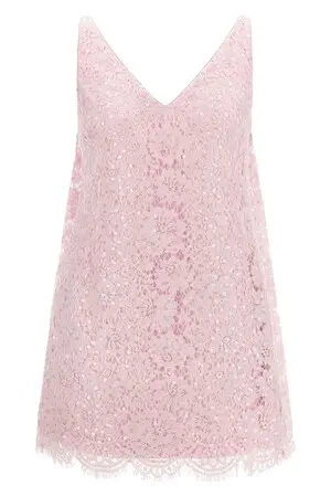 SELF-PORTRAIT Sequin Lace Mini Dress With Cape Effect