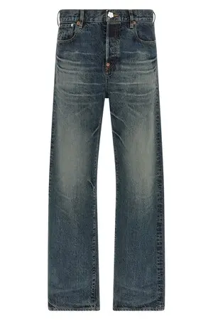 Kenzo Boke Flower Button Straight Leg Jeans