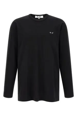 Play Comme Des Garcon Heart Patch Long Sleeve T-shirt