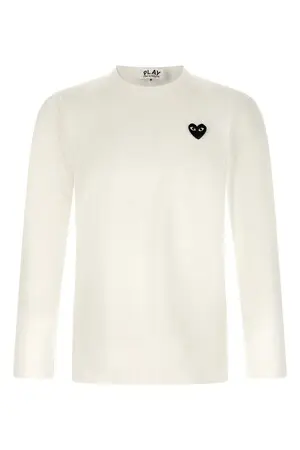 Play Comme Des Garcon Heart Patch T-shirt - White