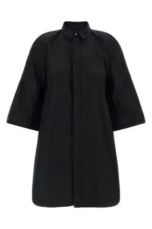 Sacai Chemisier Dress With Wide Sleeves