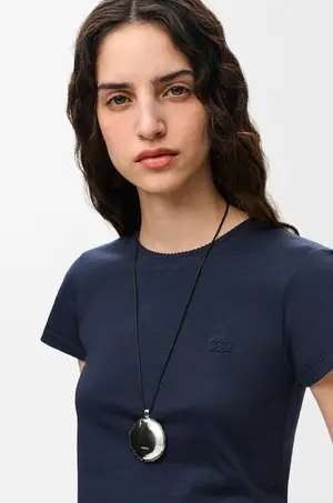 Loewe Blown Inflated Pendant In Brass - Silver/gold