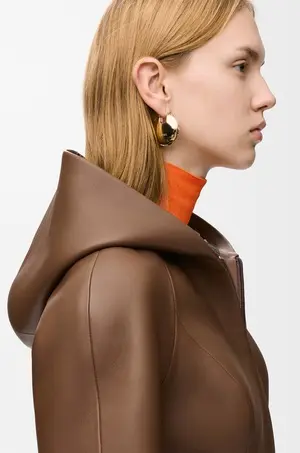 Loewe Blown Inflated Balloon Earrings In Brass - Silver/gold