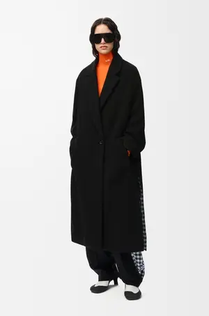 Loewe Coat In Wool And Cashmere
