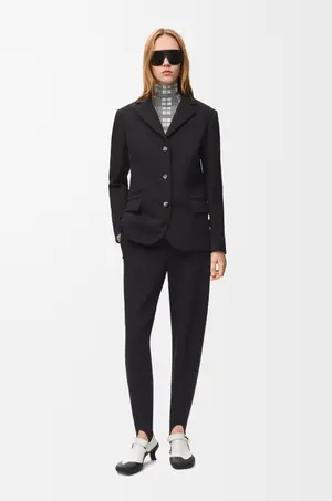 Loewe Stirrup Trousers In Stretch Wool Blend