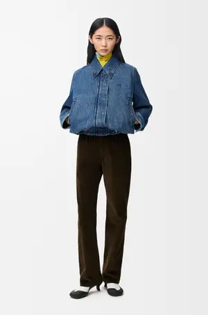 Loewe Drawstring Jacket In Denim