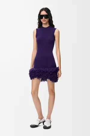 Loewe Dress In Wool Blend - Purple