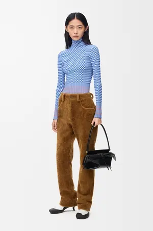 Loewe Top In Viscose Blend - Blue/white