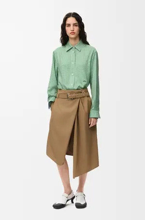 Loewe Skirt In Cotton - Beige