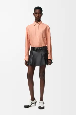 Loewe Mini Skirt In Nappa Lambskin - Black