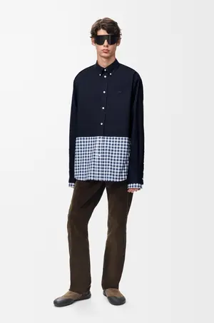 Loewe Shirt In Cotton Twill And Poplin - Navy Blue