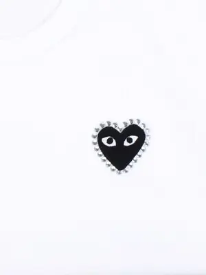 Play Comme Des Garcon T-shirt With Logo Rhinestones