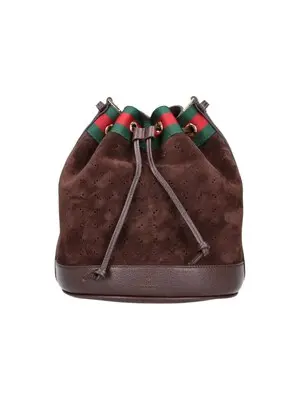 Gucci Venice" Suede Bucket Bag