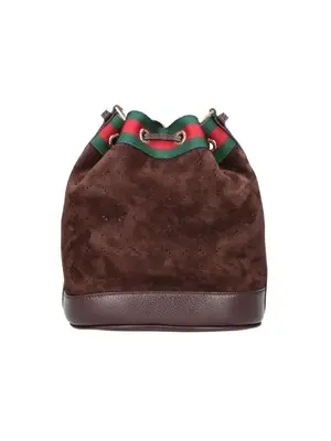 Gucci Venice" Suede Bucket Bag
