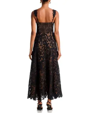 Aqua Lace Bustier Maxi Dress Exclusive
